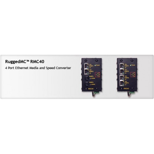 RUGGEDCOM RMC40-HI-C200-XX 4-Port Hardened Ethernet switch and Media converter 10-100Mbps